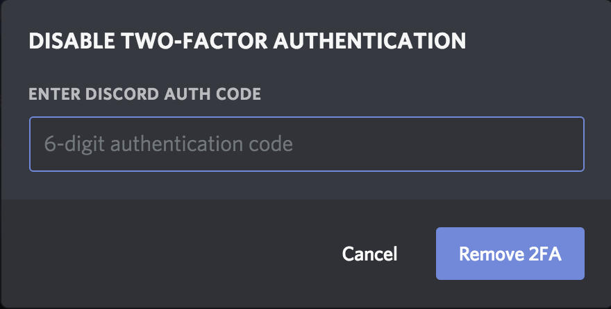 Discord 2FA Lockout