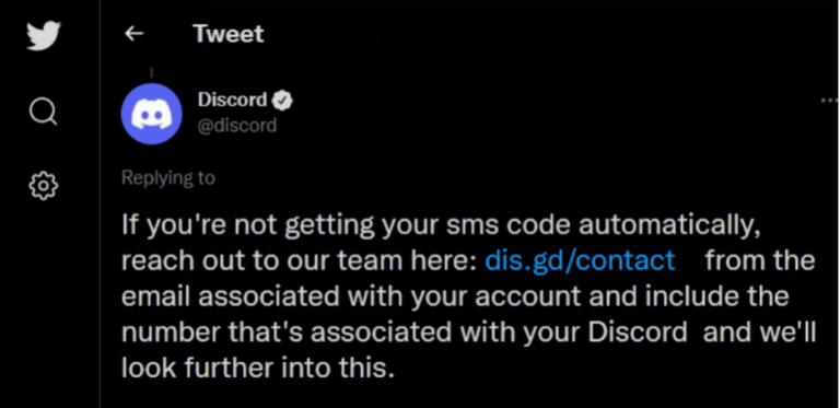 Discord Verification Code Text