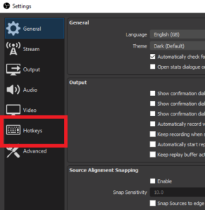 OBS Start Recording Hotkey