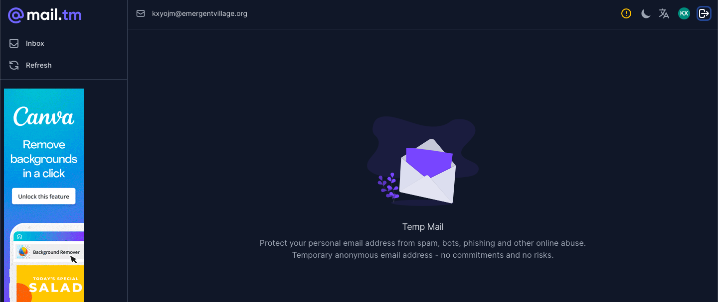 Temp mail for discord